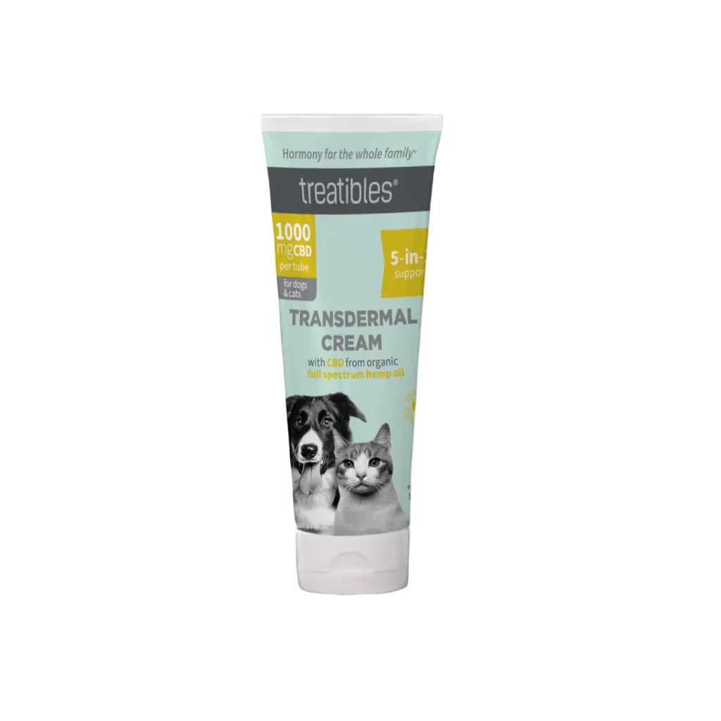 Transdermal Cream 1000 mg CBD for dogs and cats - Treatibles Best price ...